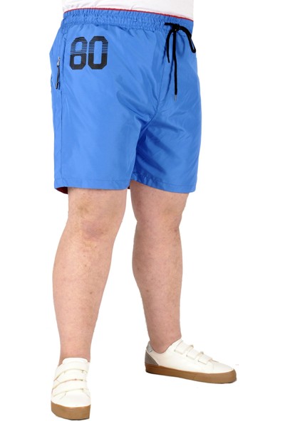 Modexl Büyük Beden Deniz Şortu 08 Cymode 21456 Mavi