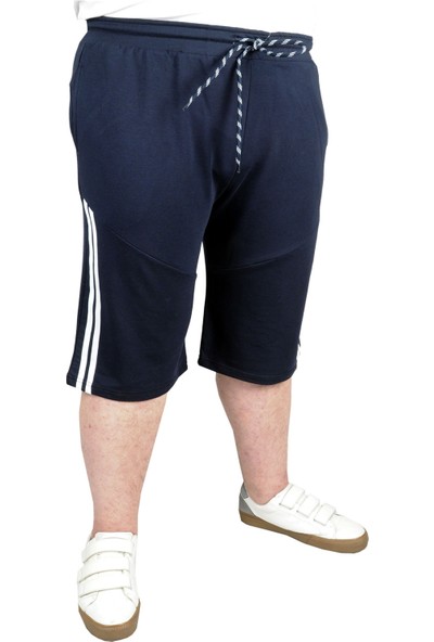 Modexl Büyük Beden Erkek Kapri Strip 22403 Lacivert Modexl Büyük Beden Erkek Kapri Strip 22403 Lacivert