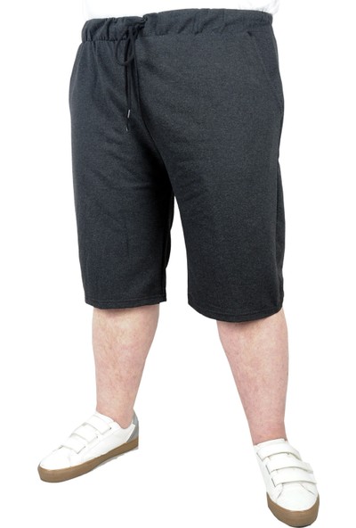 Modexl Büyük Beden Kapri Straight Recycle Basic B20506 Antrasit Modexl Büyük Beden Kapri Straight Recycle Basic B20506 Antrasit