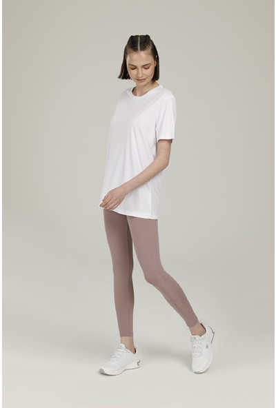 Lumberjack CT1183 Carla Slogan Leggı Pastel Mor Kadın Tayt