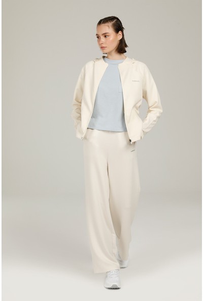 Lumberjack CT321 Mıla Full Zıp Hoodı Ekru Kadın Eşofman Üstü