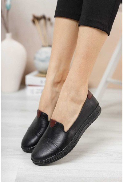 Ayaktrendi Kadın Hakiki Deri Tam Ortopedik Günlük Ayakkabı