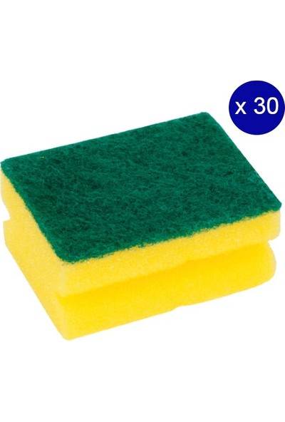 Nistabolje 30 Adet Bulaşık Süngeri Ekonomik Oluklu Brite Sünger Temizlik