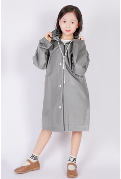 Unisex Çocuk Gri Su Rüzgar Geçirmez Yağmurluk Unisex Çocuk Gri Su Rüzgar Geçirmez Yağmurluk