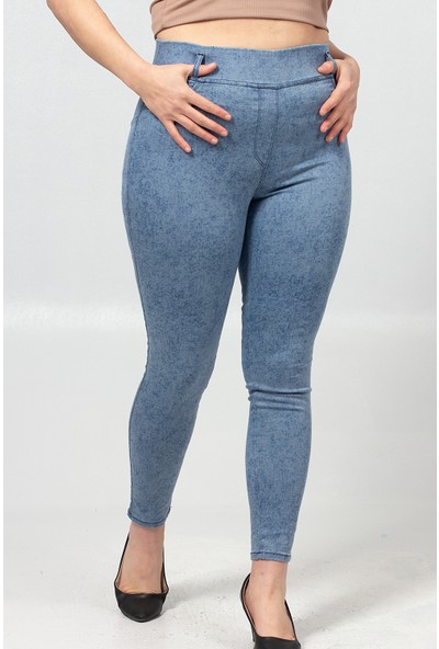 Truva Xxl Büyük Beden Kadın Giyim Kot Pantolon Tayt Mavi TA208 Truva Xxl Büyük Beden Kadın Giyim Kot Pantolon Tayt Mavi TA208