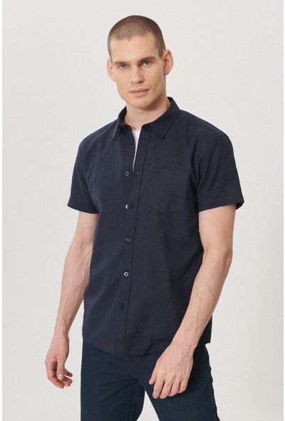 Wrangler Regular Fit Normal Kesim Kısa Kollu Düğmeli Yaka Keten Gömlek Wrangler Regular Fit Normal Kesim Kısa Kollu Düğmeli Yaka Keten Gömlek