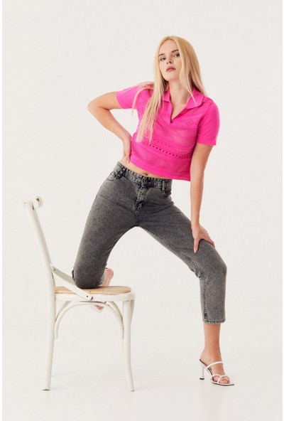 Polo Yaka Triko Bluz