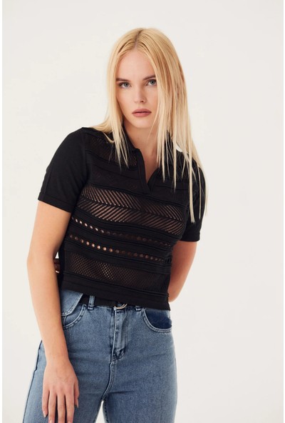 Polo Yaka Triko Bluz