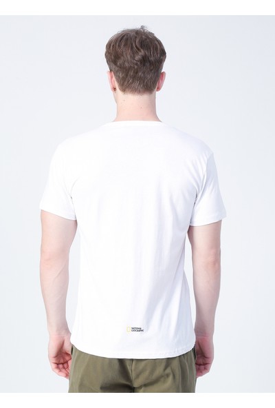 National Geographic Roni Bisiklet YakaRegular Fit Baskılı Beyaz Erkek T-Shirt National Geographic Roni Bisiklet YakaRegular Fit Baskılı Beyaz Erkek T-Shirt