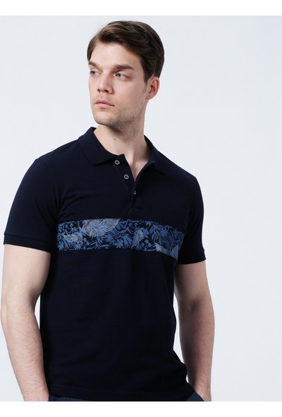 Kip Polo Yaka Regular Fit Lacivert Erkek T-Shirt - TSH-813