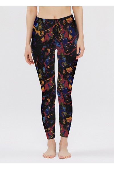 Comm-Ci Yüksek Bel Baskılı Çok Renkli Kadın Büstiyer - Yağmur 1078