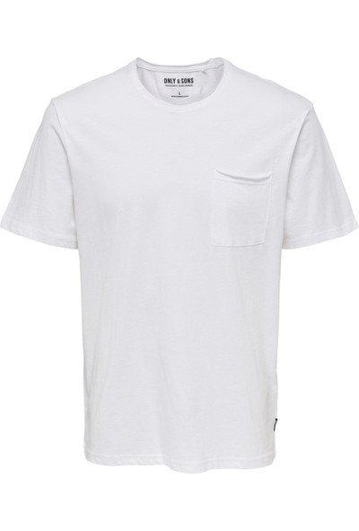 Only & Sons Normal Kalıp Düz Beyaz Erkek T-Shirt - 22022531_ONSROY Reg Ss Slub Pocket Only & Sons Normal Kalıp Düz Beyaz Erkek T-Shirt - 22022531_ONSROY Reg Ss Slub Pocket