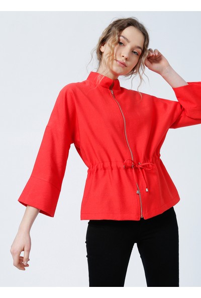 Selen 22YSL1055 Hakim Yaka Düz Mercan Kadın Ceket Selen 22YSL1055 Hakim Yaka Düz Mercan Kadın Ceket