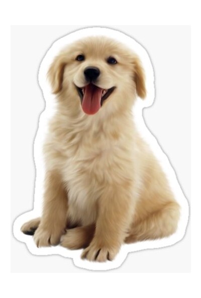 Golden Yavrusu Köpek Sticker Araba Oto Yapıştırması 17CM G3 Golden Yavrusu Köpek Sticker Araba Oto Yapıştırması 17CM G3