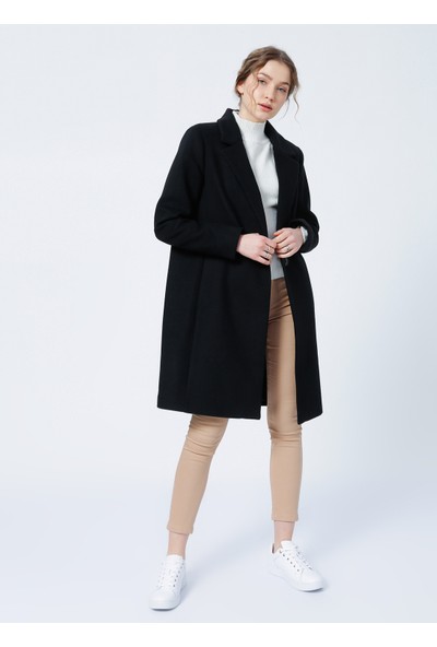 Paltoi 3580 Dik Yaka Desenli Kırmızı - Siyah Kadın Manto Paltoi 3580 Dik Yaka Desenli Kırmızı - Siyah Kadın Manto