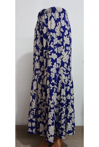 Nurören Üç Kat Fırfırlı Uzun Çingene Etek