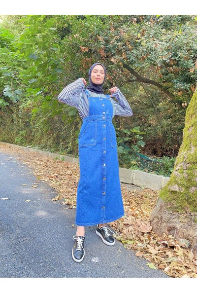 Lurex Moda Kot Slopet Yıpratmalı Koyu Mavi Lurex Moda Kot Slopet Yıpratmalı Koyu Mavi