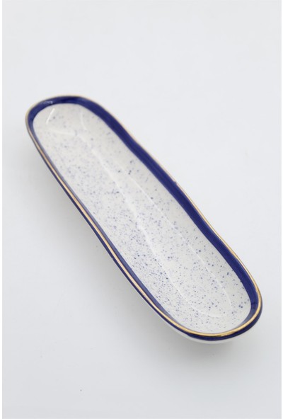 Acar Safir Desen Yaldızlı Uzun Zeyintlik Mavi-Beyaz