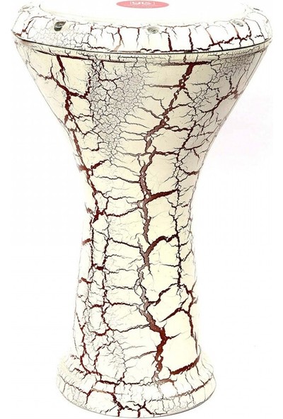 Segah Müzik Mısır Darbuka - Beyaz Desenli Segah Müzik Mısır Darbuka - Beyaz Desenli