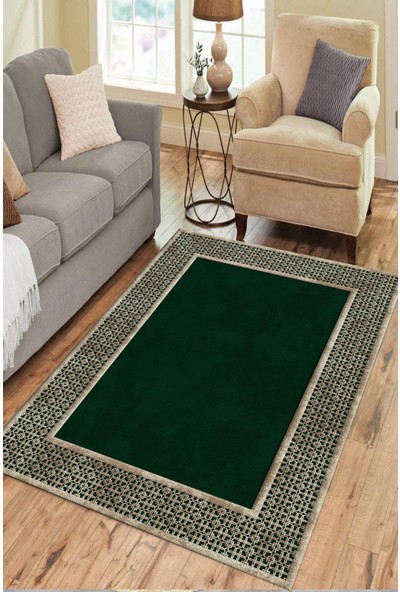 Esta Halı Etnik Desenli Krem-Yeşil Halı (Makinada Yıkanabilir Kaymaz Dot Taban) - ES1142 Esta Halı Etnik Desenli Krem-Yeşil Halı (Makinada Yıkanabilir Kaymaz Dot Taban) - ES1142