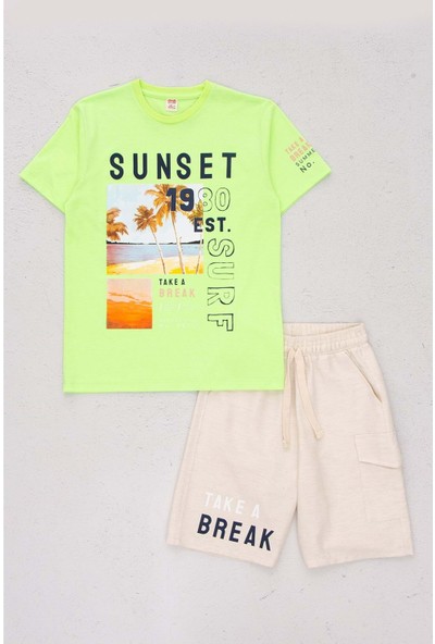 DMB SPORT 7436 Çocuk Erkek Takım Dmb - Fıstık Yeşil - 10-11 Yaş