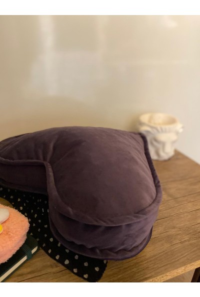 Kalp Yastık-Mor