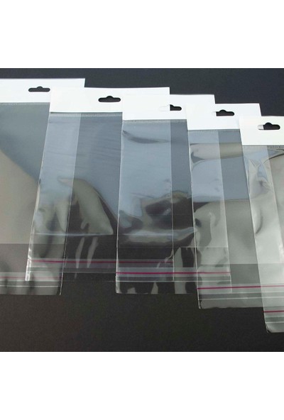 Askılı Şeffaf Bantlı Poşet (13X20+10 Cm) 100 Adet Askılı Şeffaf Bantlı Poşet (13X20+10 Cm) 100 Adet