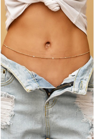 Bahels Gold Renk Zincir Detaylı Bel Zinciri Bahels Gold Renk Zincir Detaylı Bel Zinciri