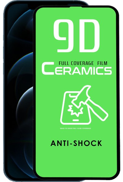 SKV Mobile iPhone 12 Pro Max Seramik Esnek Tam Ekran Koruyucu Kırılmaz Cam