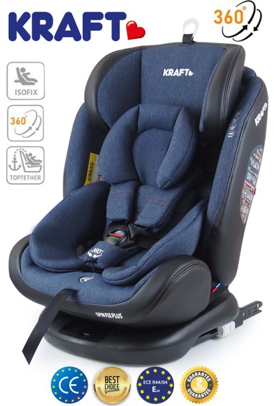 Kraft Spin Fix Plus 0-36 kg 360° Dönebilen Isofix'li Oto Koltuğu Kraft Spin Fix Plus 0-36 kg 360° Dönebilen Isofix'li Oto Koltuğu