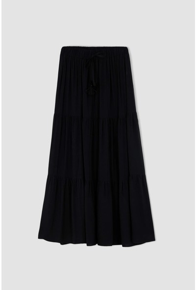 DeFacto Regular Fit Volanlı Uzun Viskon Etek X1805AZ22SM