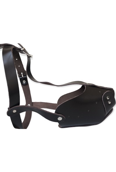 Mono Dog El Yapımı Deri Köpek Eğitin ve Koruma Ağızlığı