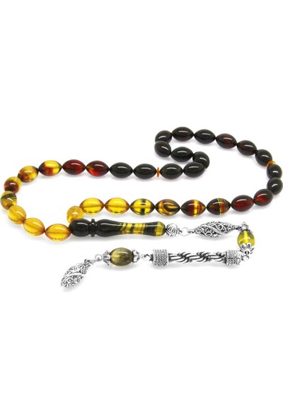 Tesbihane Kararmaz Metal Halat Püsküllü Arpa Kesim Süzme Bala-Siyah Ateş Kehribar Tesbih Tesbihane Kararmaz Metal Halat Püsküllü Arpa Kesim Süzme Bala-Siyah Ateş Kehribar Tesbih