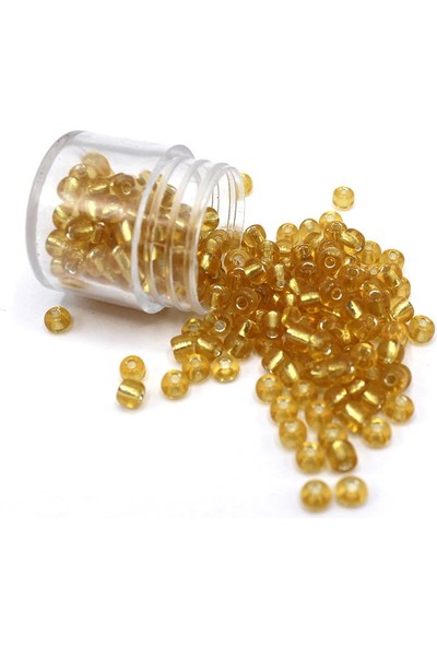 Mini Boncuk Açık Gold Kum Boncuk 3 mm (500 Adet) Mini Boncuk Açık Gold Kum Boncuk 3 mm (500 Adet)