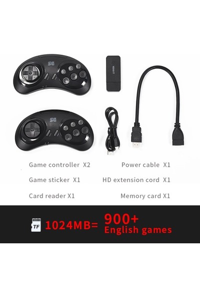 Sega Genesis Mini /mega Drive Için Sega Genesis Game Stick HDMI Uyumlu 900+GAME Için 16-Bit Md Kablosuz Konsol Sega Genesis Mini /mega Drive Için Sega Genesis Game Stick HDMI Uyumlu 900+GAME Için 16-Bit Md Kablosuz Konsol