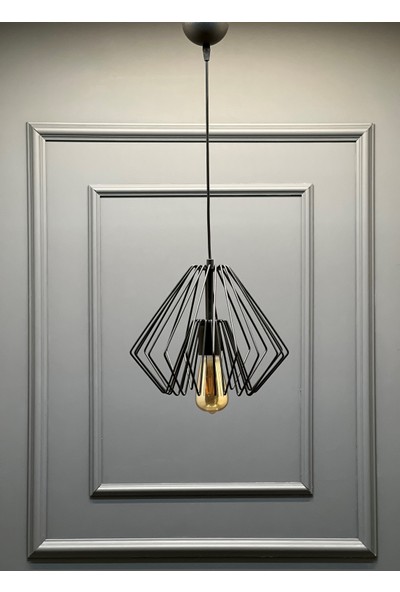 Morina Tekli Siyah Sarkıt Avize Morina Tekli Siyah Sarkıt Avize