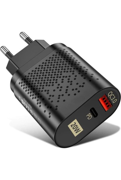 Vendas USB Qc3.0 ve Pd3.0 Çıkışlı Uslion 20W Destekli Hızlı Şarj Aleti