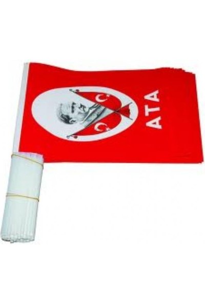 Exiz Ticaret 100 Adet Çıtalı Orta Boy Atatürk Bayrağı ( 12CM-22CM) Exiz Ticaret 100 Adet Çıtalı Orta Boy Atatürk Bayrağı ( 12CM-22CM)