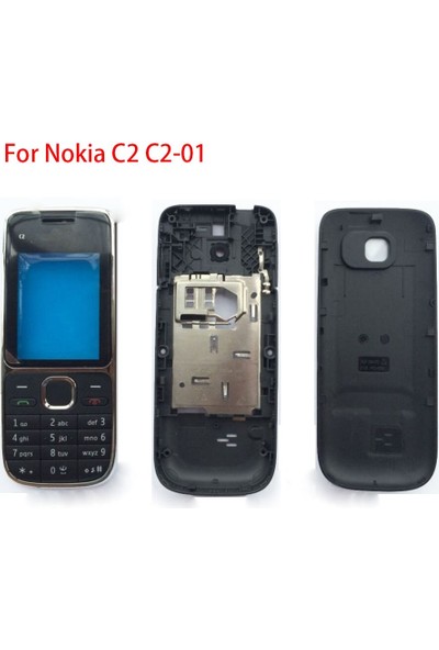 Nokia C2 Telefon Kasası + Telefon Kapağı + Tuş Takımı