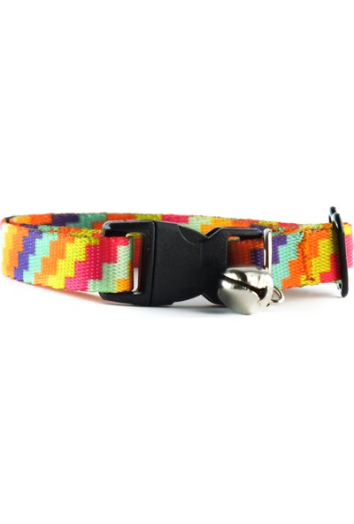 SelloPet Kedi Ayarlanabilir Zilli Desenli Çok Renkli Boyun Tasması SelloPet Kedi Ayarlanabilir Zilli Desenli Çok Renkli Boyun Tasması