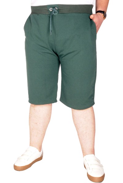 Modexl Büyük Beden Kapri Straight Recycle Basic B20506 Nefti