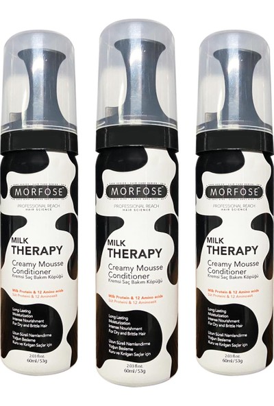 morfose Milk Therapy Saç Köpüğü 60 ml 3 Adet morfose Milk Therapy Saç Köpüğü 60 ml 3 Adet