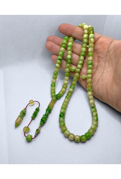 Kehribar Store Sıkma Kehribar 99 Luk Namaz Tesbihi Sistemli Tekerlek Kesim Halkalı Imame Usta Işçilikli