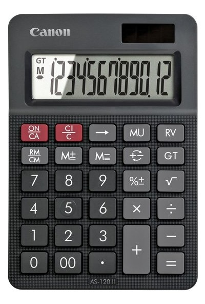 CANON AS-120 ll 12 Hane Masa Üstü Hesap Makinesi Siyah