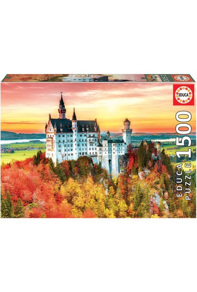 Educa 1500 Parça Neuschwanstein Kalesinde Sonbahar Puzzle Educa 1500 Parça Neuschwanstein Kalesinde Sonbahar Puzzle