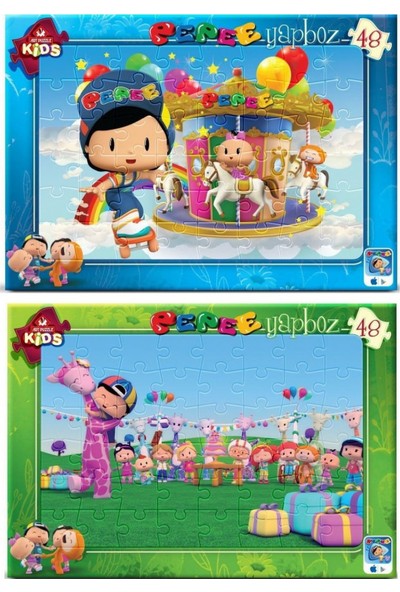 Art Puzzle 2X48 Parça Pepee Frame Çerçeveli Puzzle Seti Art Puzzle 2X48 Parça Pepee Frame Çerçeveli Puzzle Seti