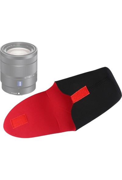 Hongshou 90X130MM Kalınlaşma Darbeye Dayanıklı Neopren Lens Saklama Çantası（siyah） (Yurt Dışından)