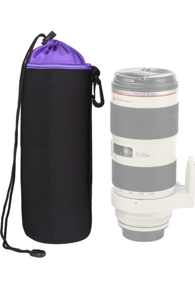 Hongshou 10X25 cm Lens Iç Safra Çantası Su Geçirmez Koruyucu Kılıf（mor） (Yurt Dışından)