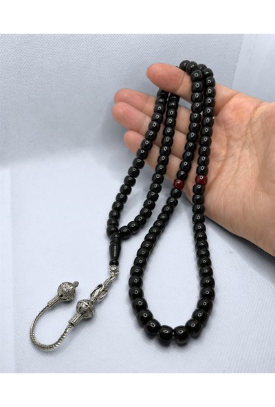 Kehribar Store Osmanlı Benzetme Sıkma Kehribar 99 Luk Namaz Tesbihi Tekerlek Kesim Usta Işçilikli Alpaka Püsküllü