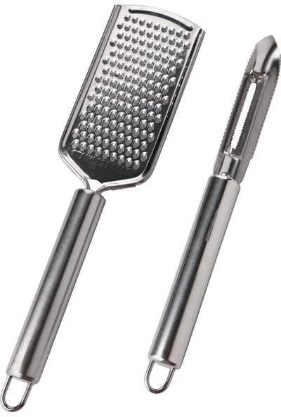 Queen's Kitchen Çelik El Rendesi ve Soyacak-Oyacak Seti Queen's Kitchen Çelik El Rendesi ve Soyacak-Oyacak Seti